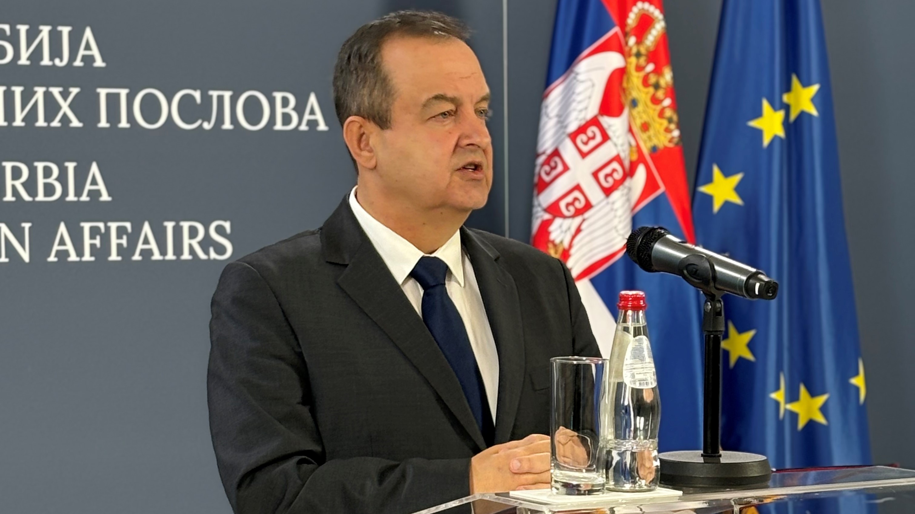 Minister Dacic gives opening remarks at the annual meeting with ...